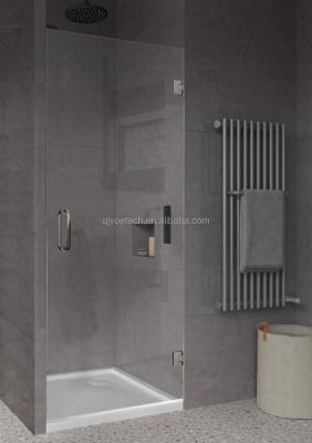 Chine Porte de douche sans cadre en verre trempé à la couleur personnalisée avec poignée à charnière solide à vendre