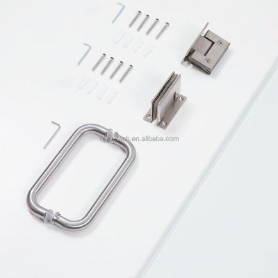 Cina Spessore 6-12 mm Finitura in nichel spazzolato doccia senza telaio porta in vetro per hotel in vendita