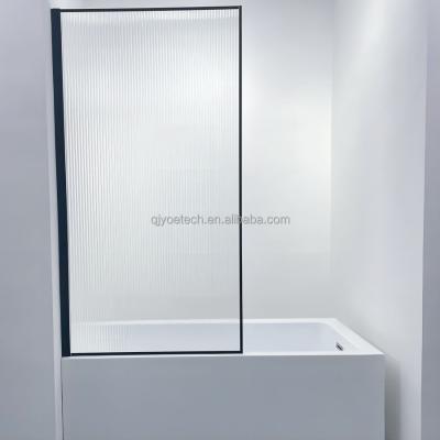 Cina Porta francese di vetro temperato piatto schermo doccia fisso con design elegante e griglie nere in vendita