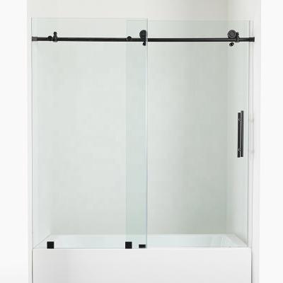 China 3mm-12mm Thickness Hotel Sliding Frameless Tempered Glass Shower Doors with Standard Duty Hinges for sale