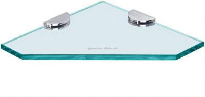 Cina Mensola di vetro temperato piatto trasparente per il bagno montata sulla parete e per la decorazione degli interni in vendita