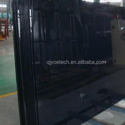 Cina Stampa a seta nera da 8 mm Temperato Tensile Tavolo Top Vetro con bordo rotondo lucido in vendita