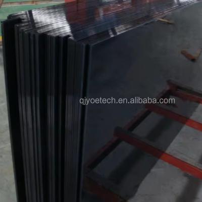 Cina Stampa a seta nera da 8 mm Temperato Tensile Tavolo Top Vetro con bordo rotondo lucido in vendita