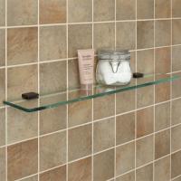 China Wall Mount Triangular Shower Shelf for Bathroom Flat Tempered Glass Corner Bath Shelf for sale