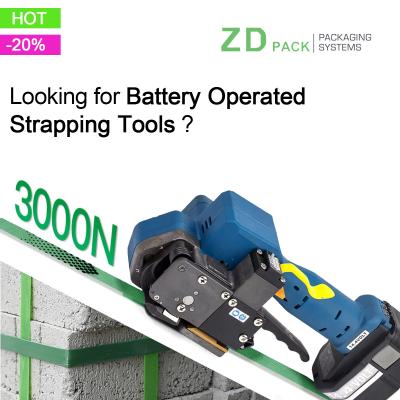 China 12mm 19mm PP PET Battery Powered Plastic Strapping Tool Carton Pallet Electric Binding Machines for sale