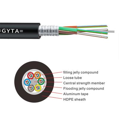 China 48 cable óptico acorazado de la fibra del conducto GYTA del solo modo de la base en venta