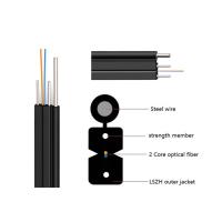 China LSZH Single Mode Self Supporting 1 2 4 Core FTTH Drop Cable 2.0x5.0mm for sale