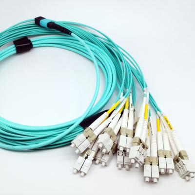 Cina MPO-LC collegano il cavo in duplex di toppa del cavo MTP MPO dello sblocco OM3 di 3.0mm in vendita