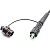 China FTTH Pre Connectorized Drop Cable Pigtail Mini SC APC Outdoor Flat 2.0x5.0mm for sale