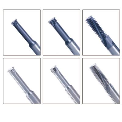 China Os vários dentes dos tipos rosqueiam cortadores de trituração do fim do carboneto com revestimento composto à venda