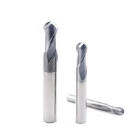 China Precision Diamond Coating Ball End Face Design Solid Milling Cutter For Graphite Processing for sale