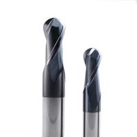 China Precision Diamond Coating Ball End Face Design Solid Milling Cutter For Graphite Processing for sale