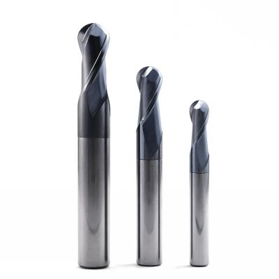 China Precision Diamond Coating Ball End Face Design Solid Milling Cutter For Graphite Processing for sale