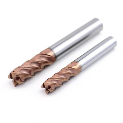 중국 텅프렌 탄화물 밀링 삽입 4 HRC60 강철 알티안 코팅을 위한 플루트 판매용