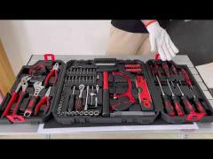 Meccanico mobile ergonomico Tool Kit del garage completo gommato della maniglia 96Pcs
