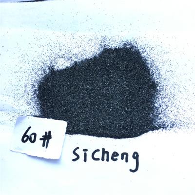China Abrasives 97%min SiC 60# Black silicon carbide for sale