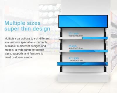China Helf Led Stretched Bar LCD Display Video Signage 35 inch Te koop