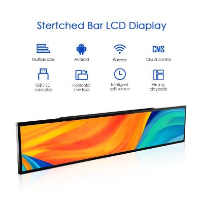 Cina Android Stretched Bar Monitor schermo LCD ripiano schermo muro montato 28,5 pollici in vendita