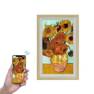Cina Produttore elettronico di fotogrammi in legno intelligente digitale da 27 pollici in vendita