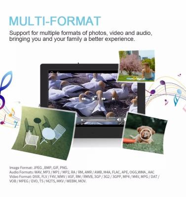 China Acrylisch elektronisch digitaal fotoraam Muur gemonteerd Autoplay voor foto's 10 inch Te koop