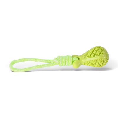 China Durable Pet Dog Chew Rope Toy with Cotton Handle - Interactive Food Dispensing Ball for Dental Health & Teething - Indestructible Toy for Cats and Dogs for sale