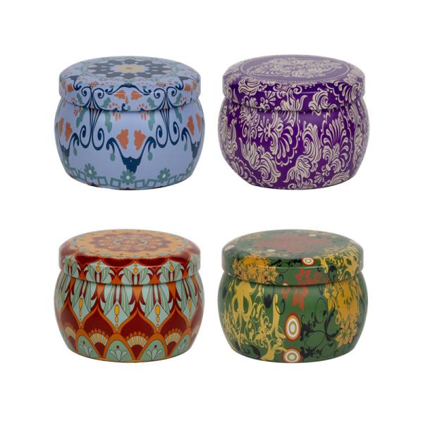 Quality Wedding Parties Lavender Sage Fragrance Soy Candle Set Tin Scented Candle for sale