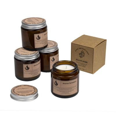 China Home Decoratie Aromatherapie Geurige soja kaarsen in aangepaste potten met deksels Te koop