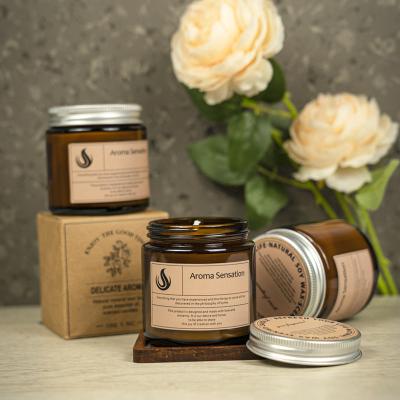 China Home Decoratie Aromatherapie Geurige soja kaarsen in aangepaste potten met deksels Te koop