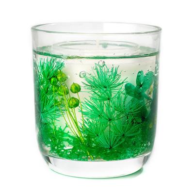 China Glass Jar Scented Candle Customized Logo Acceptable Creative Wax Jelly Aromatherapy Scented Glass Jar Candle for sale