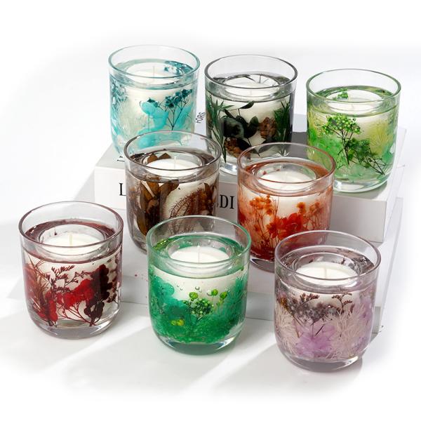 Quality Glass Jar Scented Candle Customized Logo Acceptable Creative Wax Jelly for sale