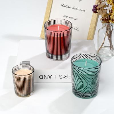 Cina Feste di nozze Vaso di vetro Candela profumata Aria rinfrescante Candela di soia Etichetta privata in vendita