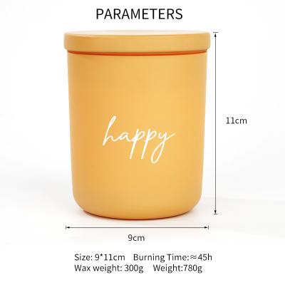 Cina Vaso di vetro Candela profumata Candela profumata alta Tempo di combustione 45 ore Candele profumate di cristallo con coperchio di vetro 10oz in vendita