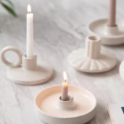 Cina Tavola da pranzo decorativa nordica porcellana candelabro ceramico in vendita
