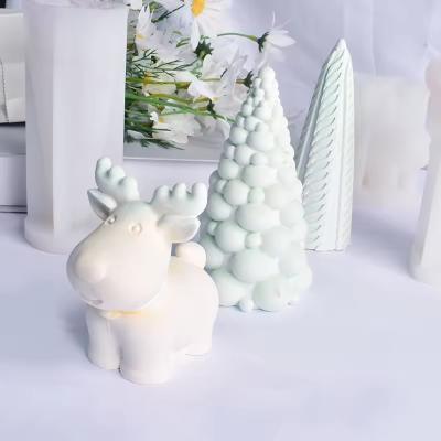Cina Aromaterapia fai da te Candele di cera intonaco Artiglio Decorazione bolla Albero di Natale Forma di cervo di quercia Per la fabbricazione di candele in vendita