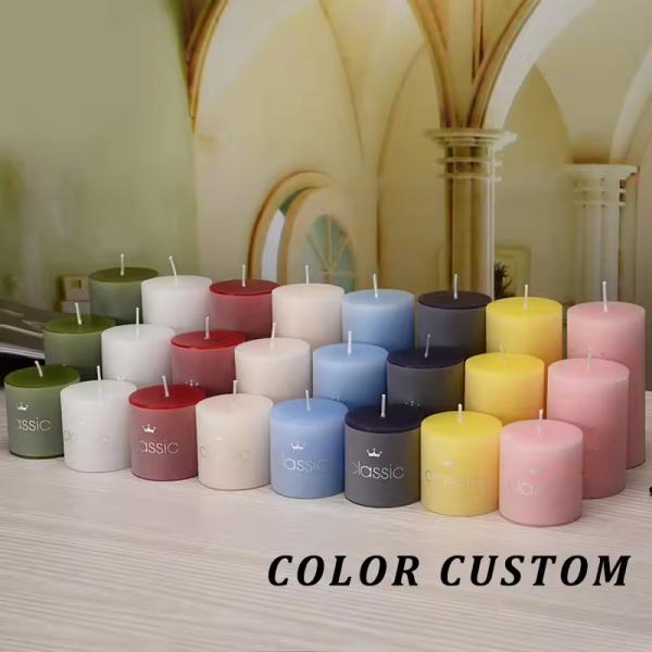 Quality Decorative Pillar Candle Personnalisable Column Candle Custom White for sale