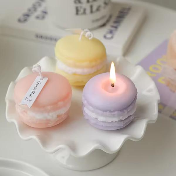 Quality Creative Candles Macaron Shaped Funny Candles Home Decor Scented Candle for sale