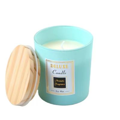 중국 8oz 10oz 15oz Amber Black Clear White Candle Jar with Wooden Lid 빈 촛불 컵 금속 뚜?? 과 유리 판매용