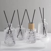 China Irregular Empty Reed Diffuser Bottles Unique Glass Reed Diffuser Bottle Luxury for sale