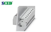 China 10.1mm Through Panel Terminal Block Brass 65A 300V UL94 V0 2-24P for sale