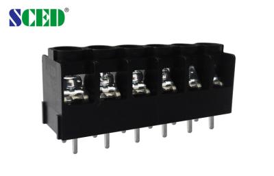 China 7.50mm Barrier Terminal Block Black Screw Clamp Connector For Frequency Converters for sale