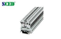 China Right Angle Rail Mounted Terminal Blocks 600V 50A 8.2mm Din Rail for sale