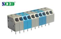 China SCED 2 Pole Cross Recessed Screw Spring Terminal Block 10A 250V UL94V-0 for sale