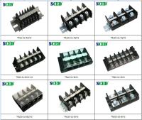 China PCB Panel Mounted Terminal Block 2P to 24P High Voltage 600V 20A UL94 V-0 for sale