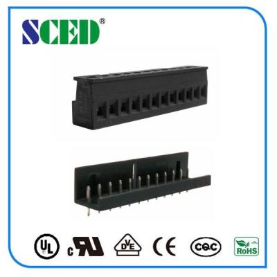 China Plug In 300V 10A Terminal Block Connectors 2P - 24P Black Male Connector for sale