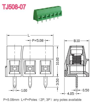 China Enlace de conector de terminal de tornillo 14 - 30 AWG en venta