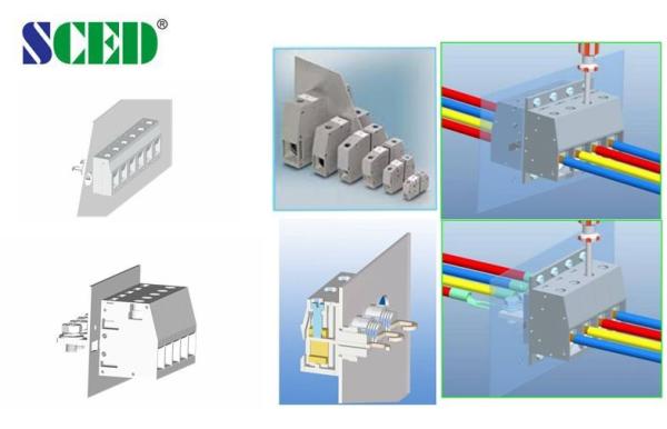 UL CE PA66 Wiring Terminal Block 600V/230A 25mm Terminal Width