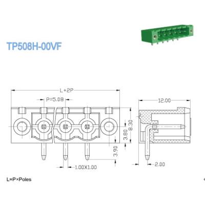 중국 남성 소켓은 끝 구획 피치 5.08mm 300V/18A 2-22 폴란드를 연결합니다 판매용