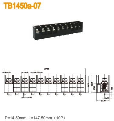 Китай блоки силы Poles 600V 57A терминального блока 10 барьера тангажа 14.50mm терминальные чернят продается