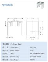 China High Current Electrical Terminal Connectors 100A 10.0mm×16.5mm Spacing PCB Mount Components for sale