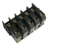 China Electrical Feed Through Terminal Block 85A Brass M5 15mm Pitch Panel Mount Connector for sale